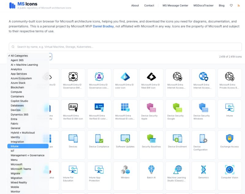MS Icons: Free Microsoft Icons for Diagrams
